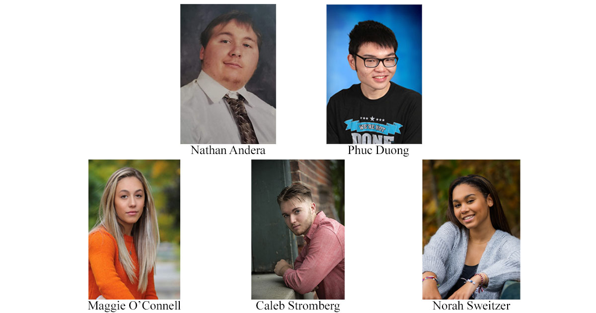 Five area graduates receive Jonathan Teuscher Scholarship