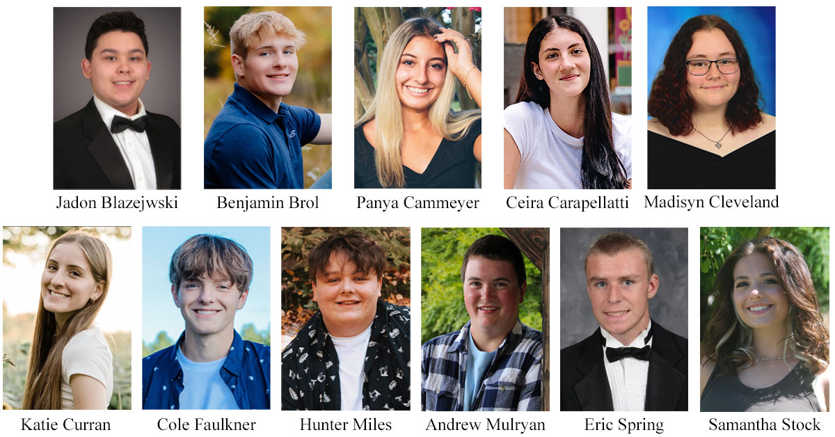 Eleven receive Gregory Spring Perseverance Scholarship